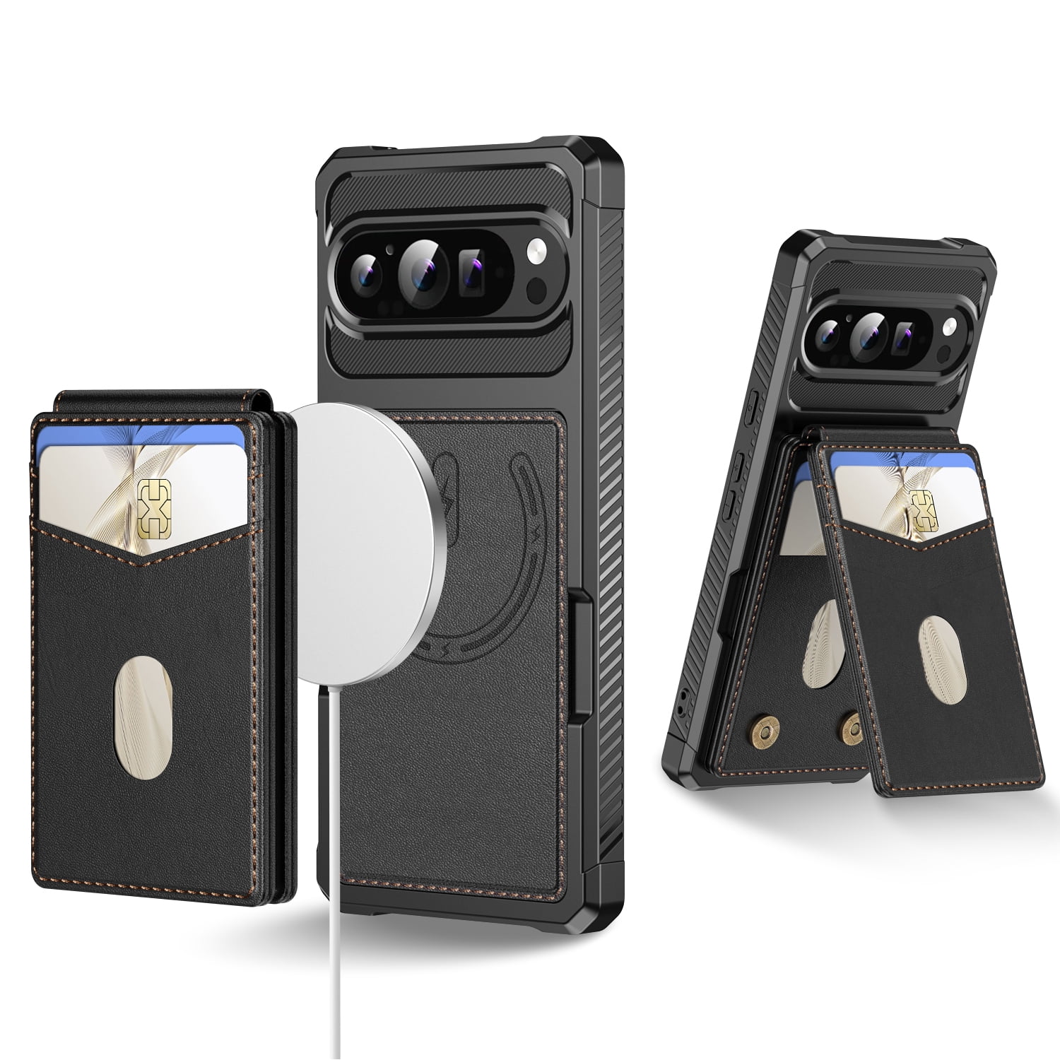 For Google Pixel 7 Pro Removable Card Holder Cover Compatible with ...
