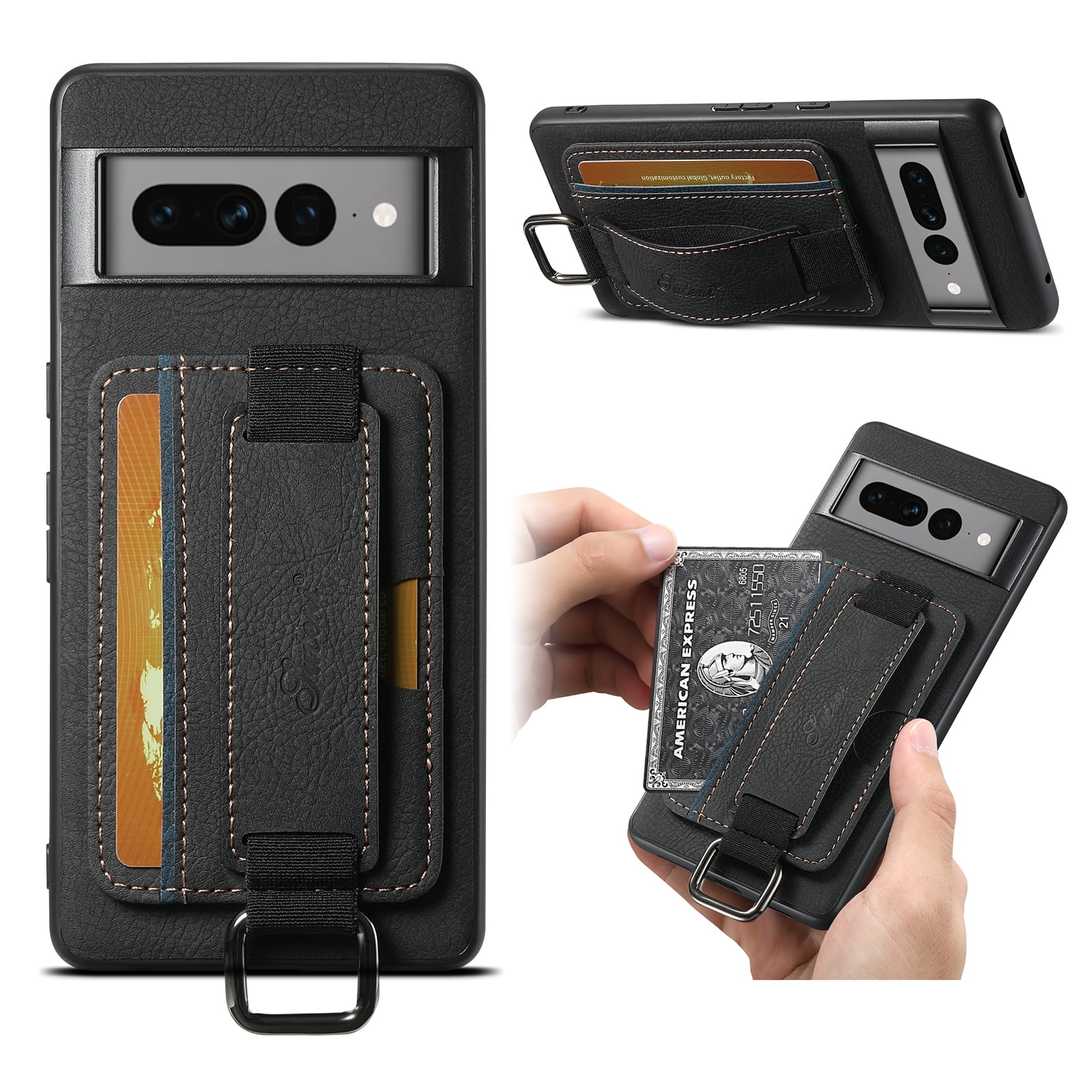 for Google Pixel 7 Pro Wallet Case with Kickstand, Premium PU Leather ...