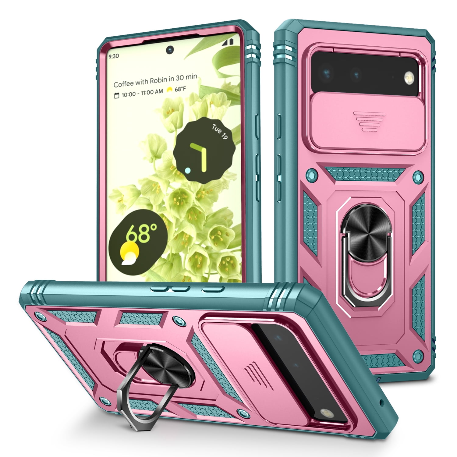 for Google Pixel 7A 3-in-1 Phone Case with Slide Camera Cover, Build in ...