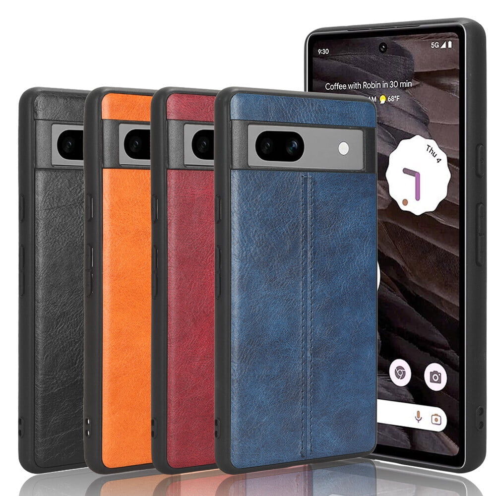 Google Pixel 7A 5G Case, Vintage PU Leather Soft Cover Bumper Hard PC ...