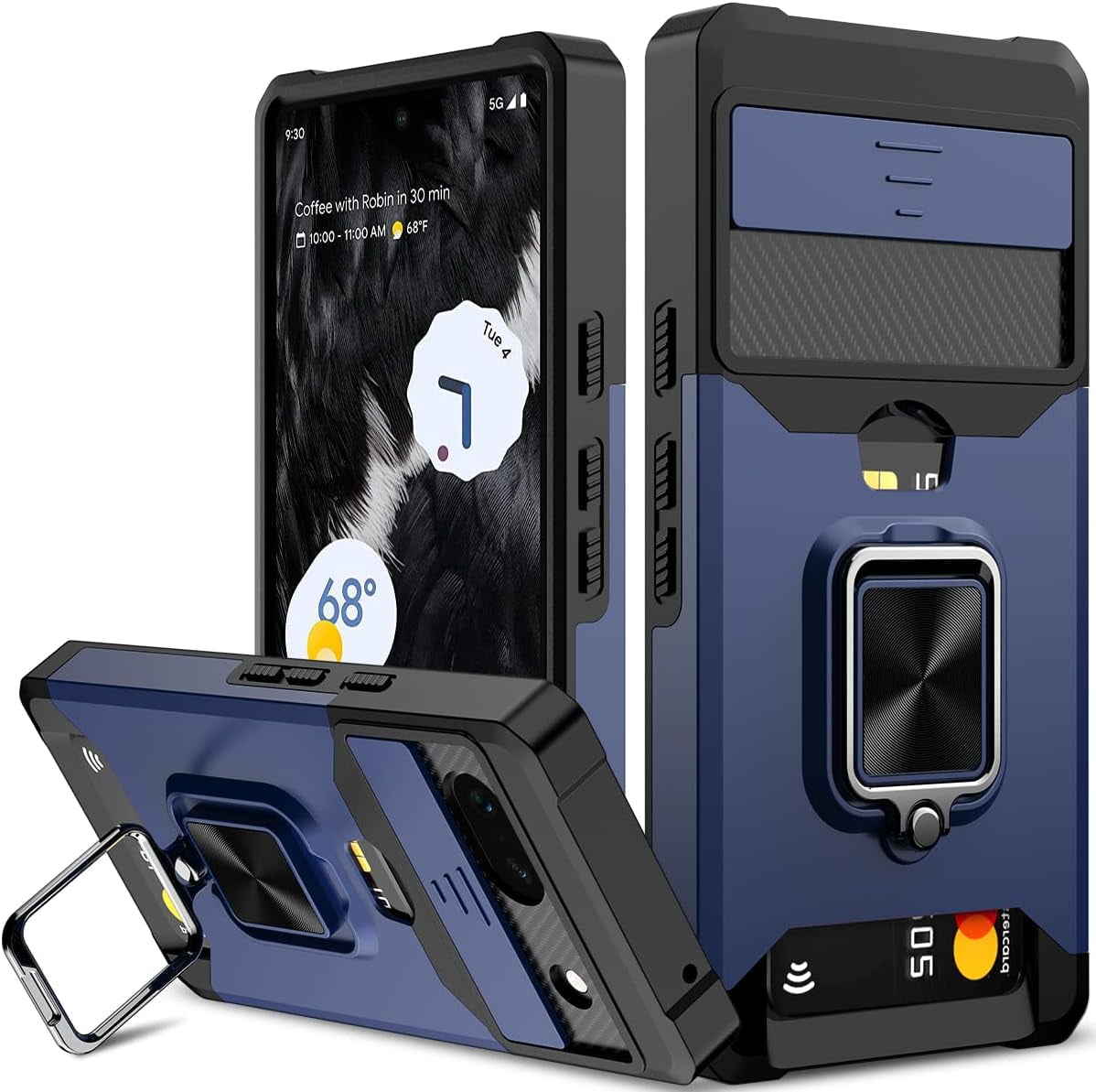 for Google Pixel 7A Case with Sliding Camera Cover Heavy Duty ...