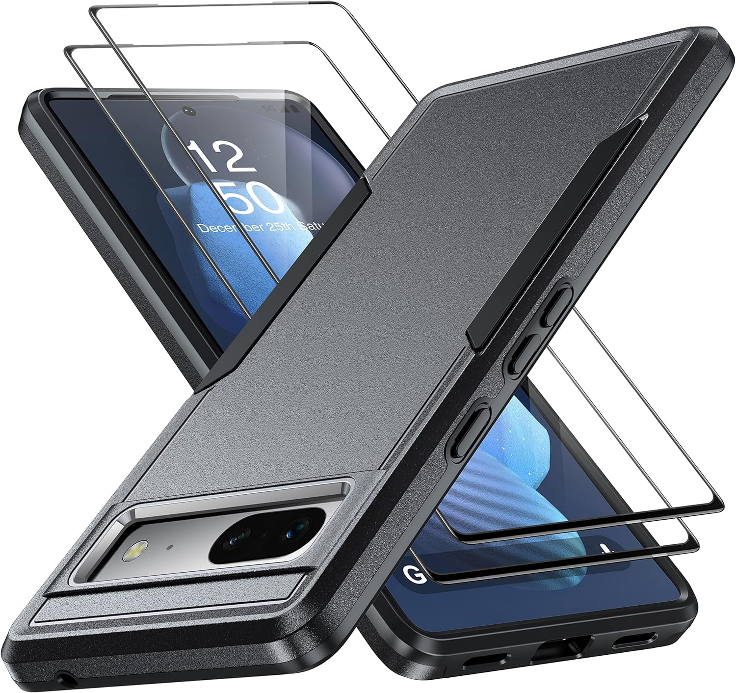 for Google Pixel 7a Case, [3 in 1] Pixel 7a Case with [2Pcs Tempered ...