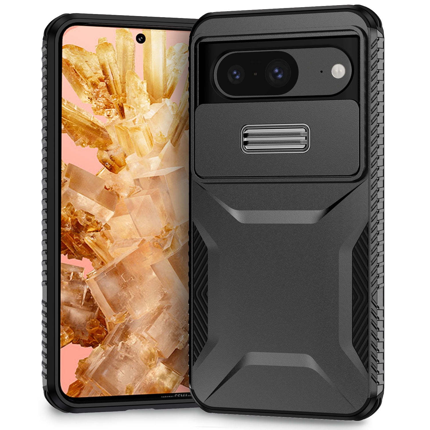 for Google Pixel 8 Case: Dual Layer Protective Heavy Duty Camera Lens ...