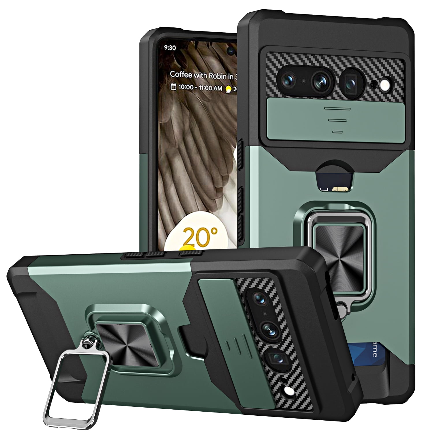 for Google Pixel 8 Pro Case with Camera Lens Slide Protection, Military ...