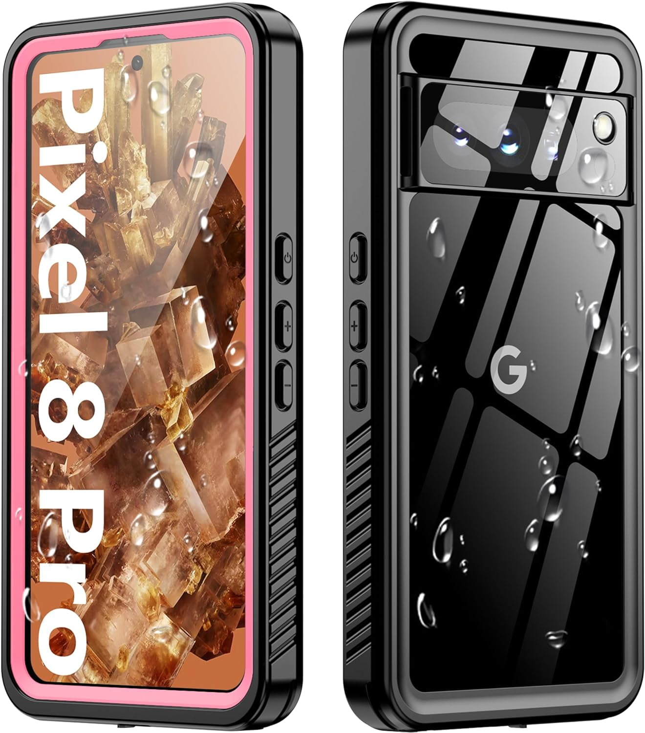 for Google Pixel 8 Pro Case Waterproof, Pixel 8 Pro Case with Built-in ...