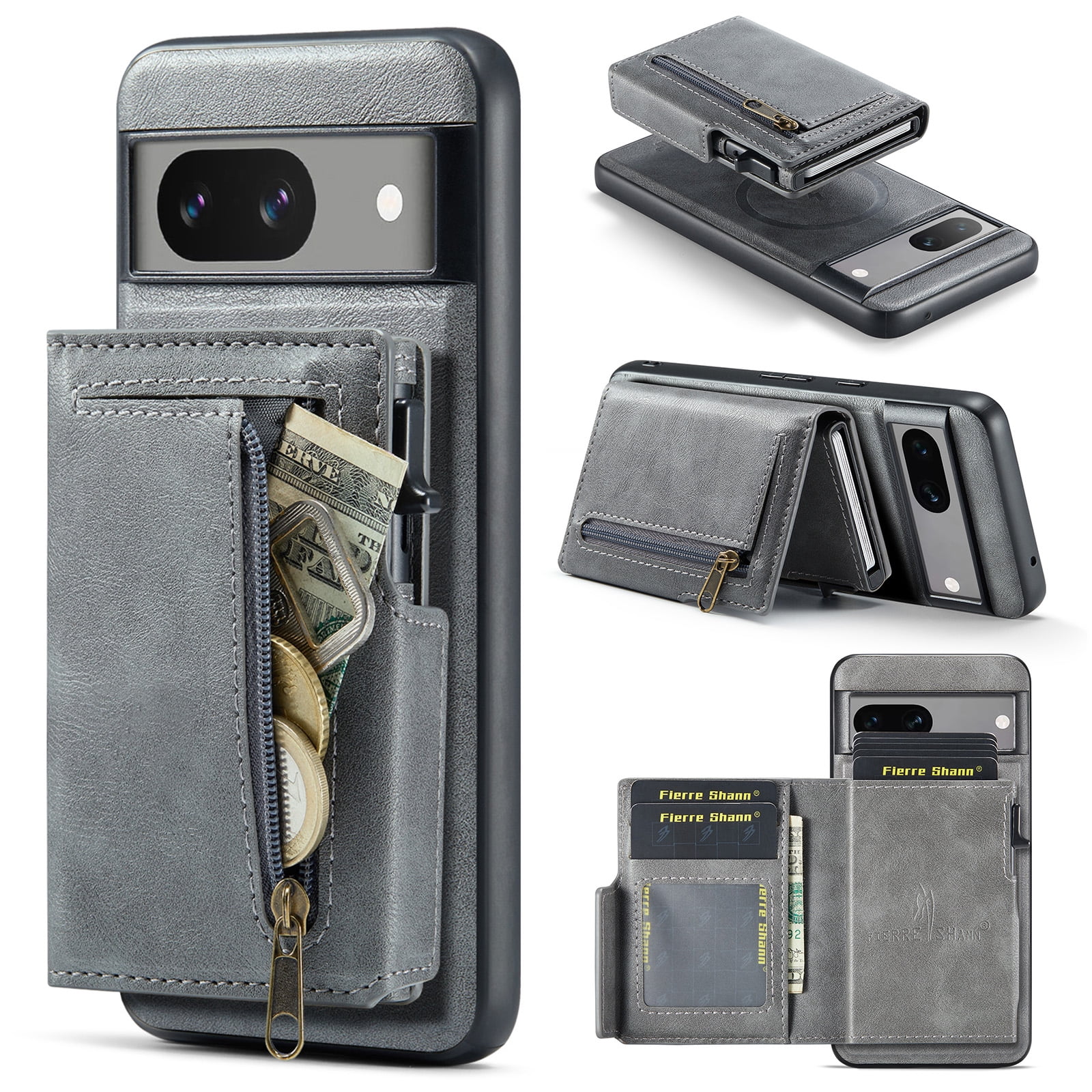 for Google Pixel 8A Back Wallet Phone Case with RFID Blocking ...