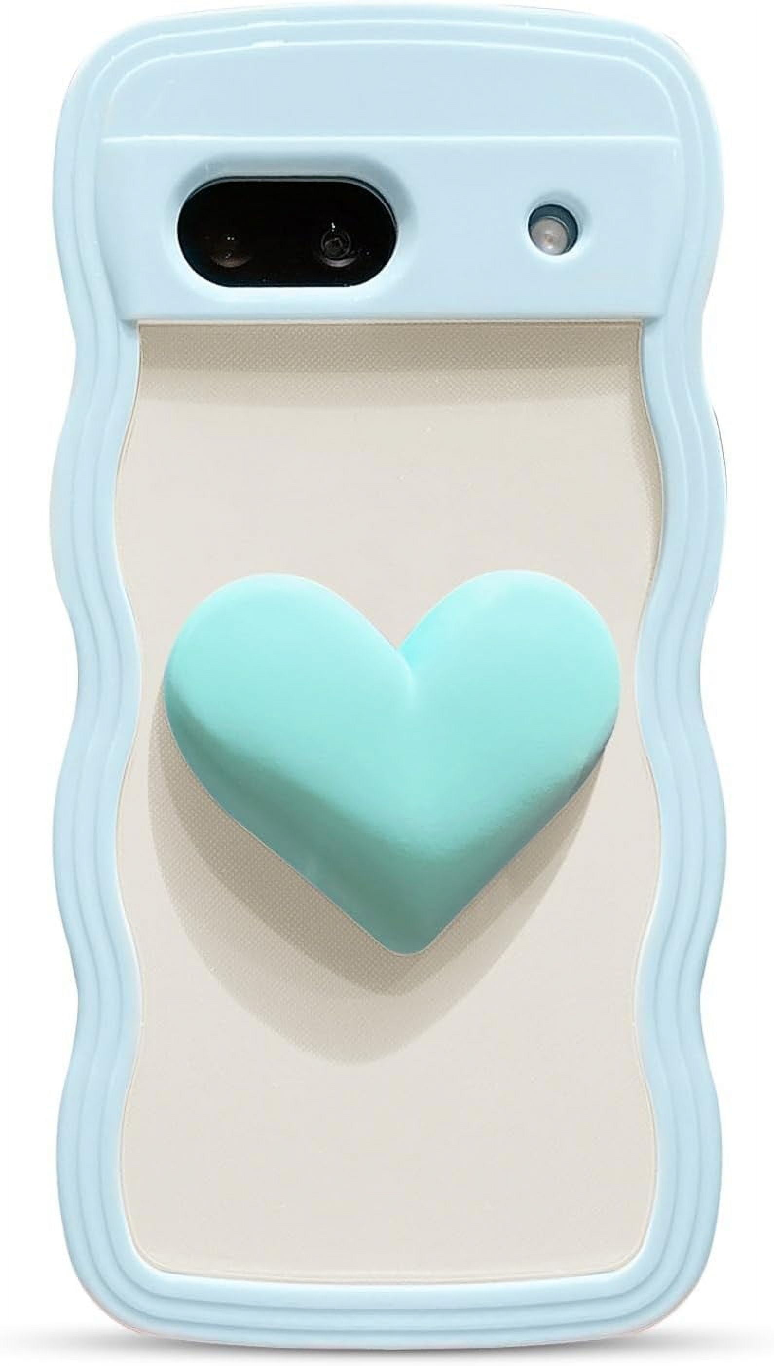 for Google Pixel 8A Case 6.1" 3D Kawaii Love Heart Cute Curly Wavy ...