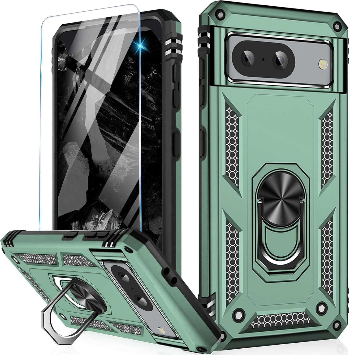 for Google Pixel 8A Case with Screen Protector, Military Grade Pixel 8A ...