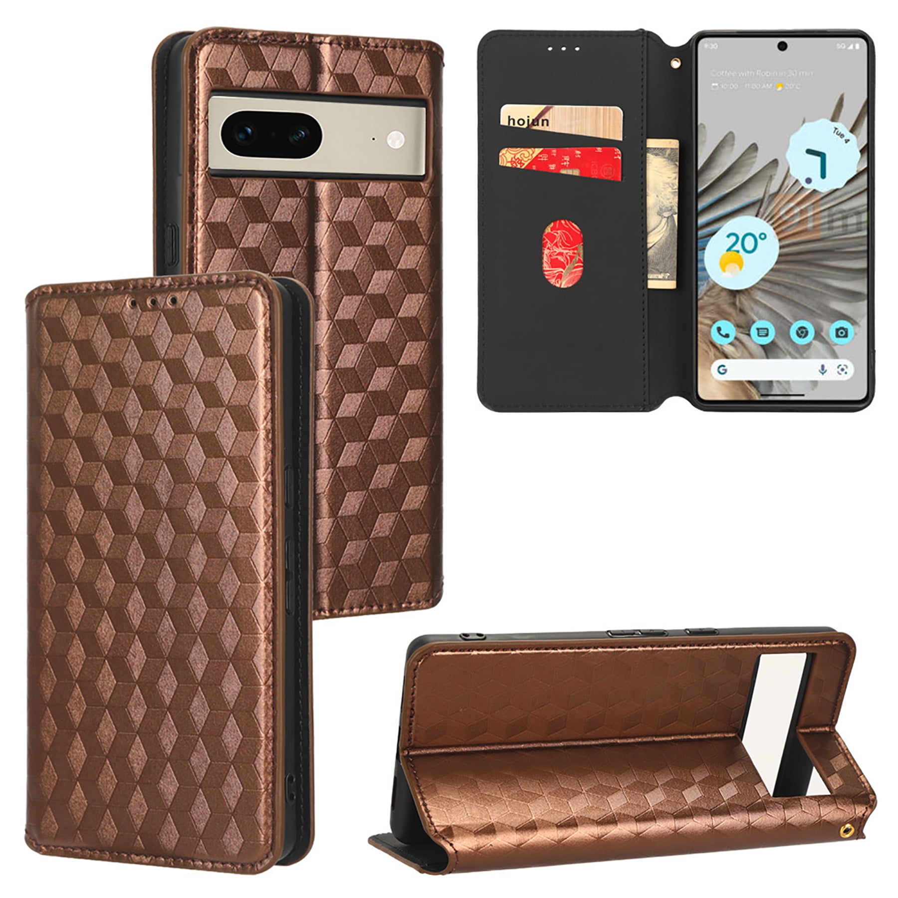 For Google Pixel 8A Wallet Case with RFID Blocking ID Credit Card ...