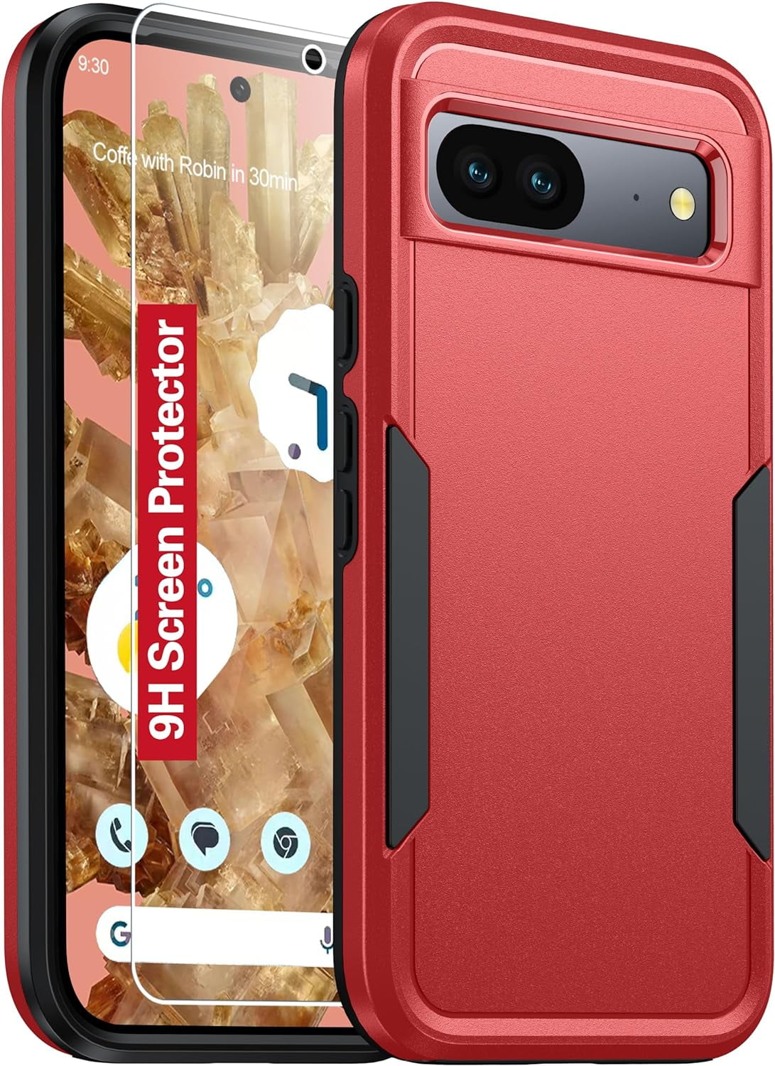 for Google Pixel 8a Case, [Dual Layer Shockproof] Rugged Pixel 8a Case ...