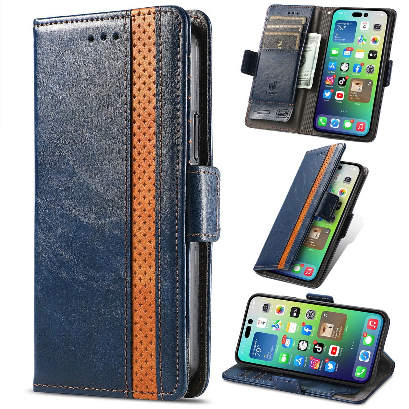 for Google Pixel 8a Leather Phone Case Wallet Folio Flip Cover Casual ...