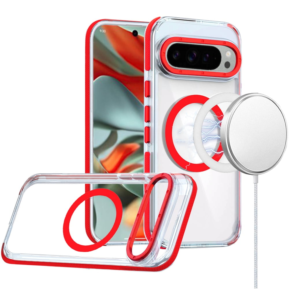 For Google Pixel 9 (6.3 inch) Transparent back with Colorful Frame ...