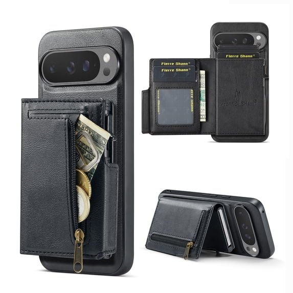 for Google Pixel 9 / 9 Pro Wallet Case, 2-in-1 Detachable RFID Blocking ...