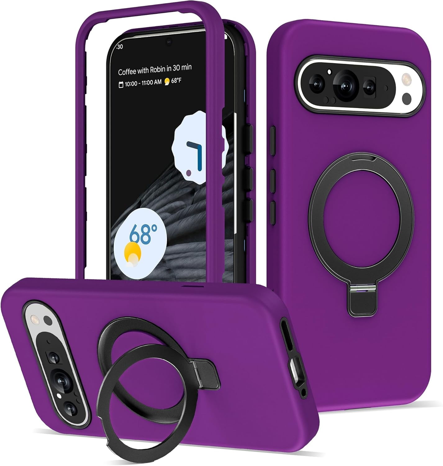 for Google Pixel 9 Pro XL Case with Invisible Magnetic Ring Stand ...