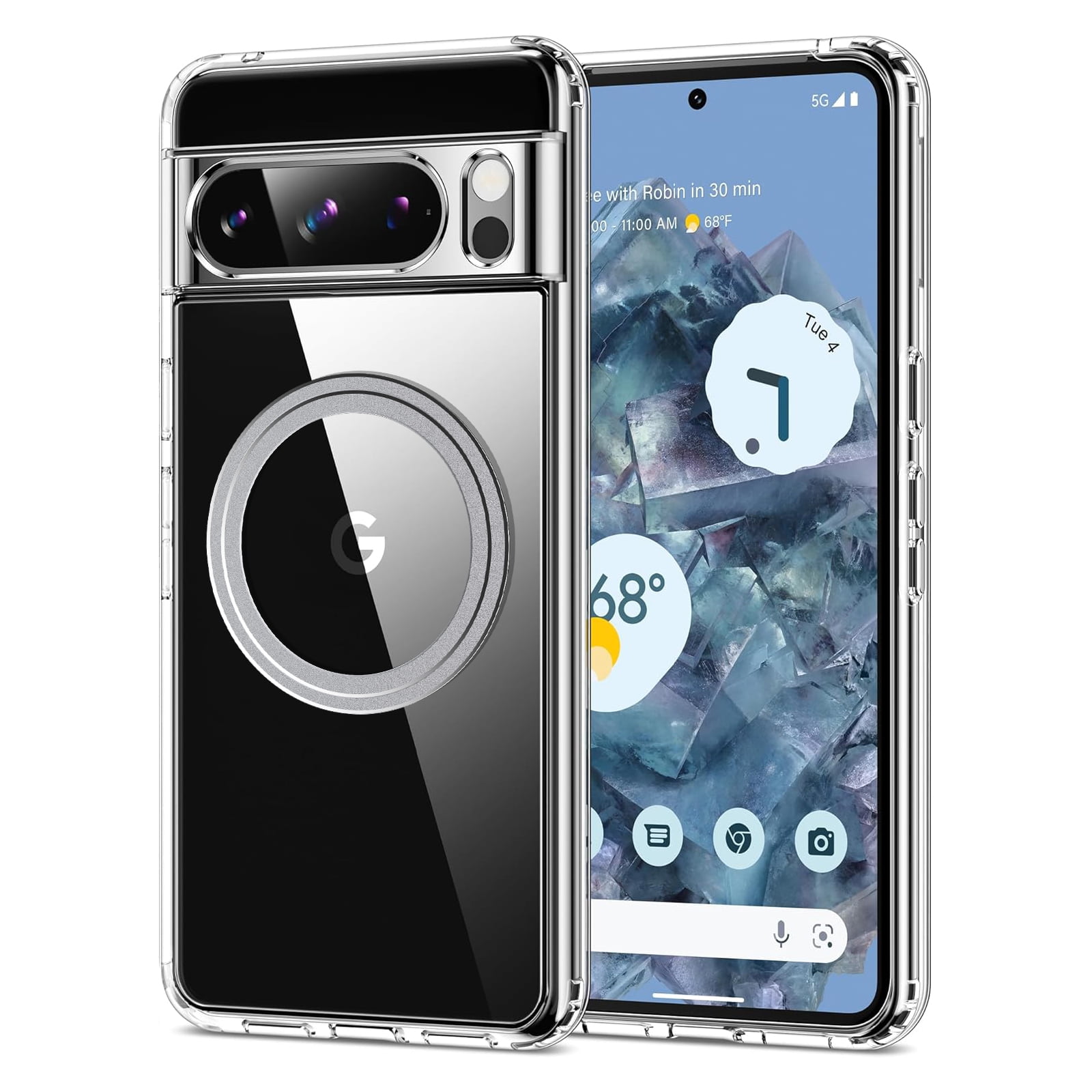 for Google Pixel 9 Pro XL Case Magnetic, Clear Case [Compatible with ...