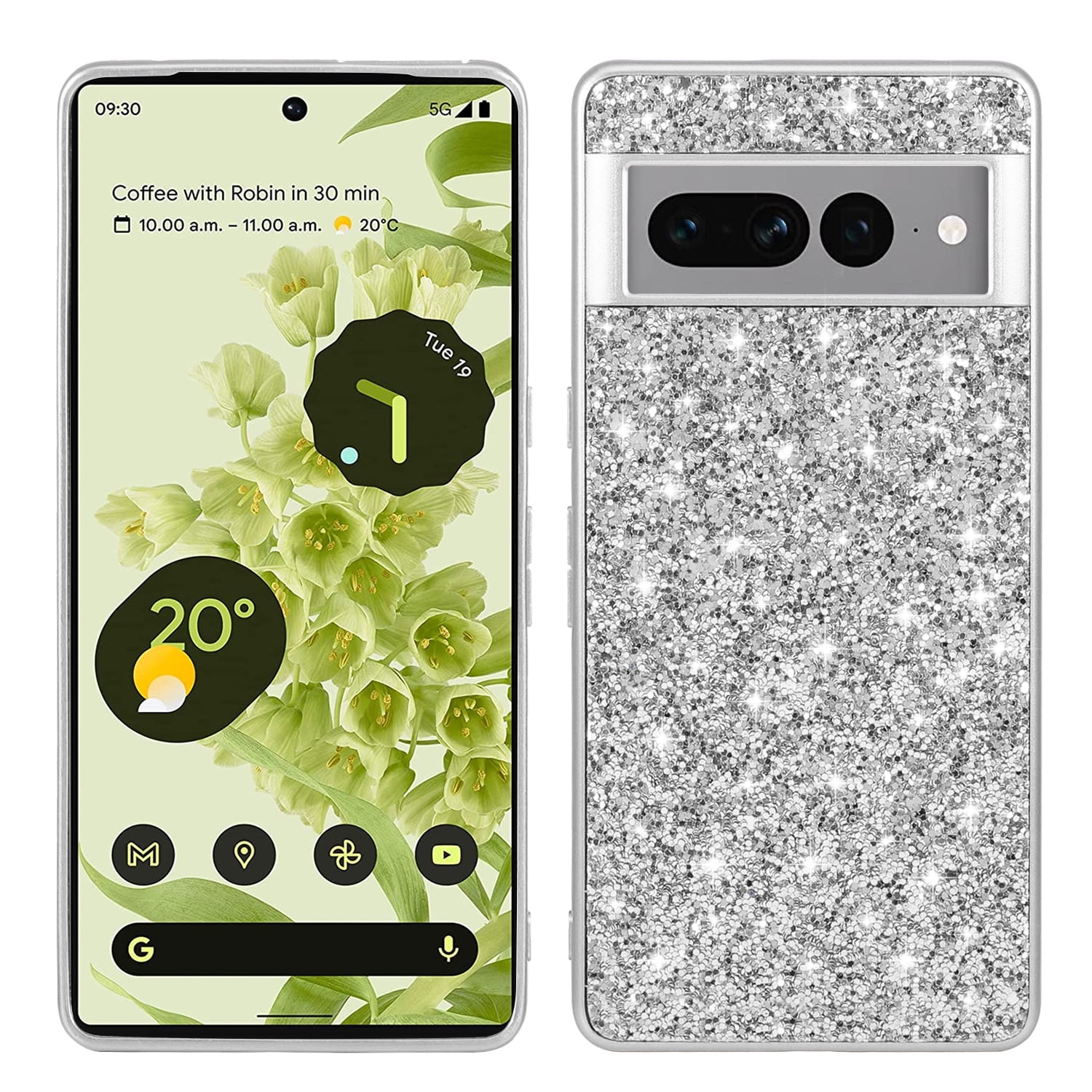 for Google Pixel 9 Pro XL Phone Case, Glitter Sparkle Bling Shiny ...