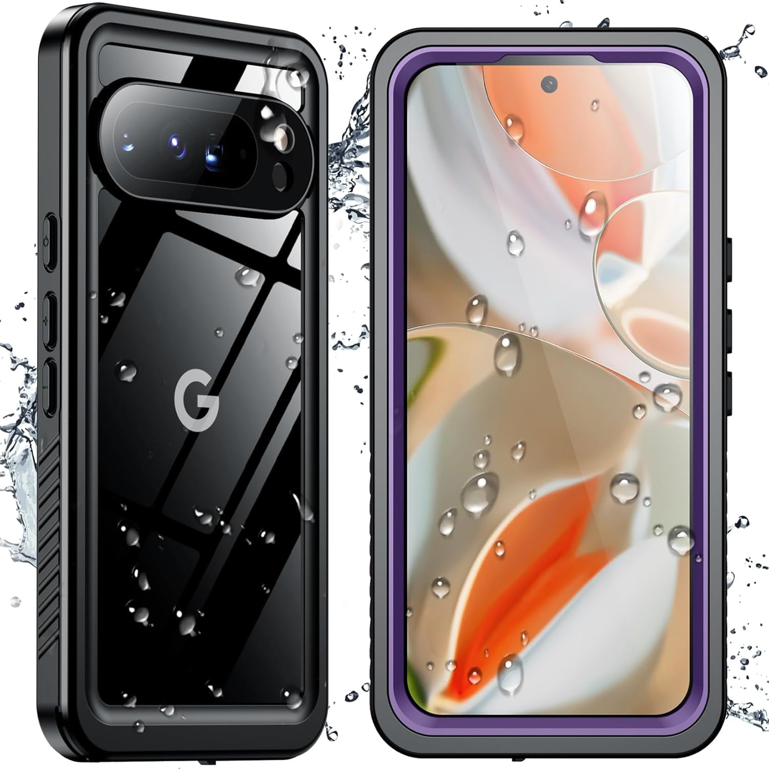 for Google Pixel 9 Pro XL Waterproof Case,[12FT Military Drop Proof ...
