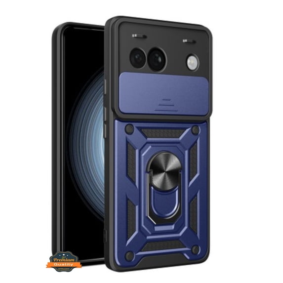 For Google Pixel 9A Hybrid Shockproof, Built-in Sliding Camera Lens ...