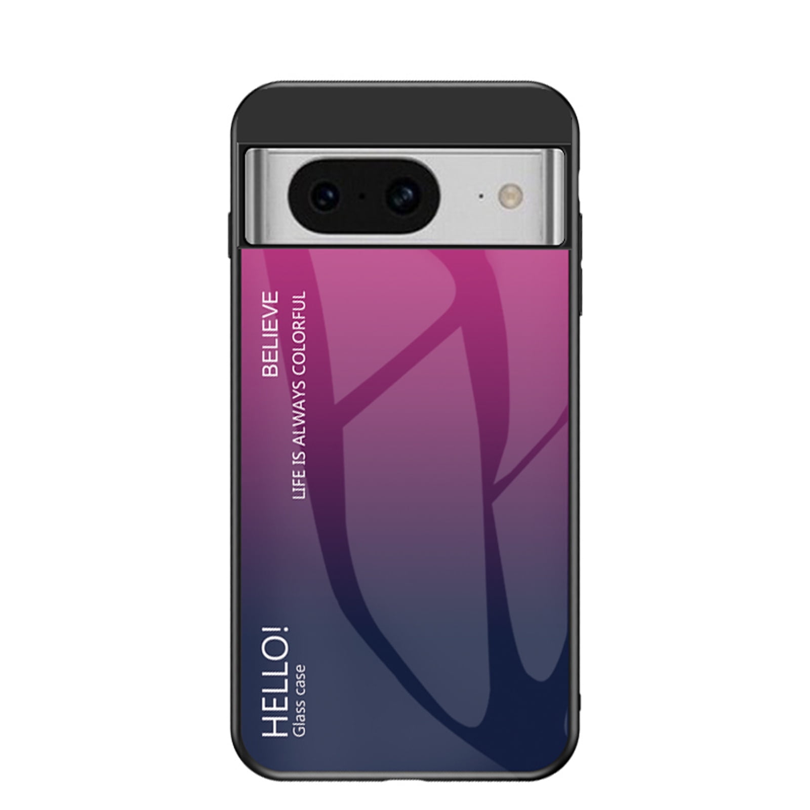 for Google Pixel 9a Case,Tempered Glass Gradient Color Pattern + TPU ...