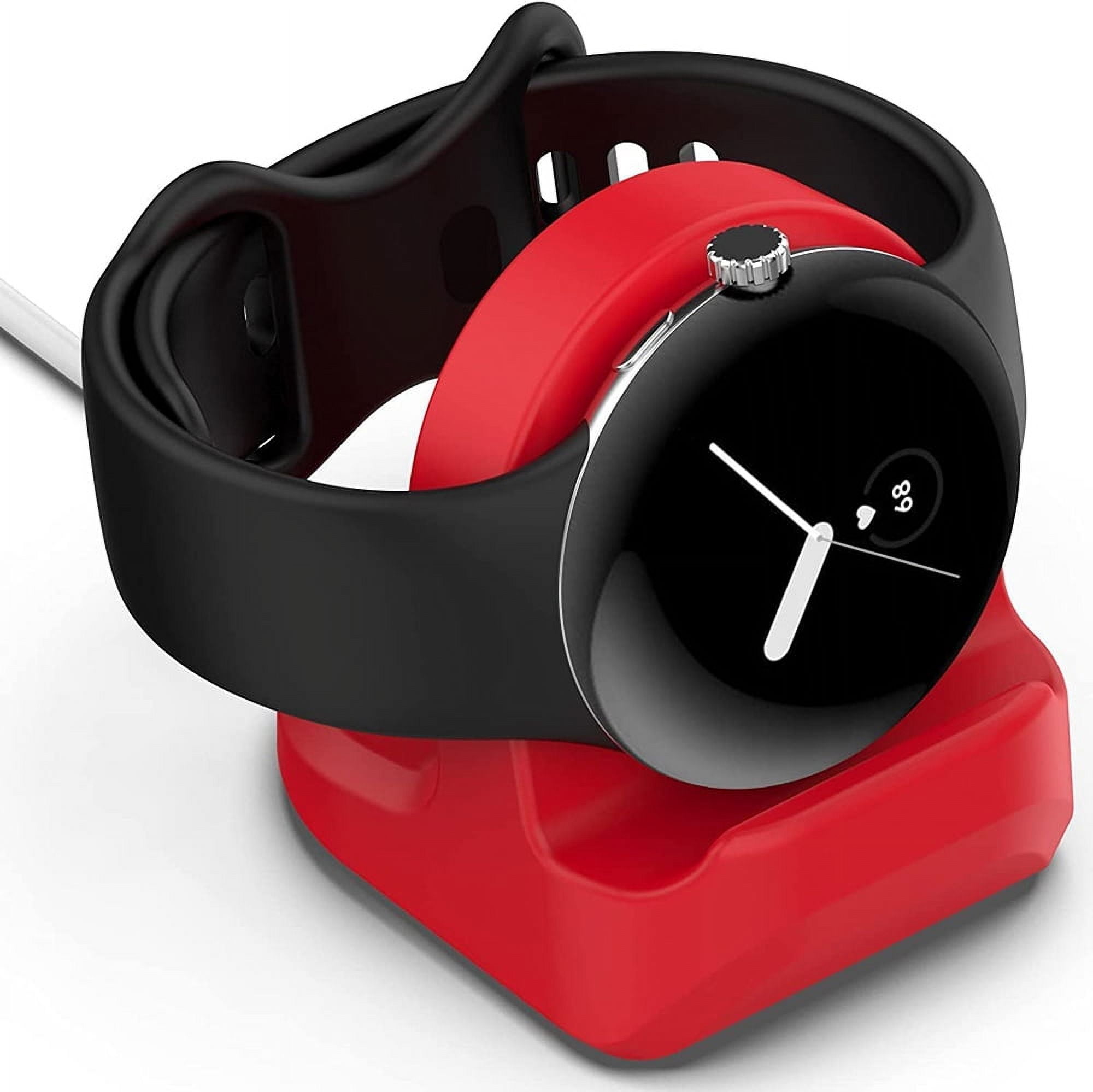Google Pixel Watch Stand, Silicone Charging Dock with Precise Openings for Charger Stability ...