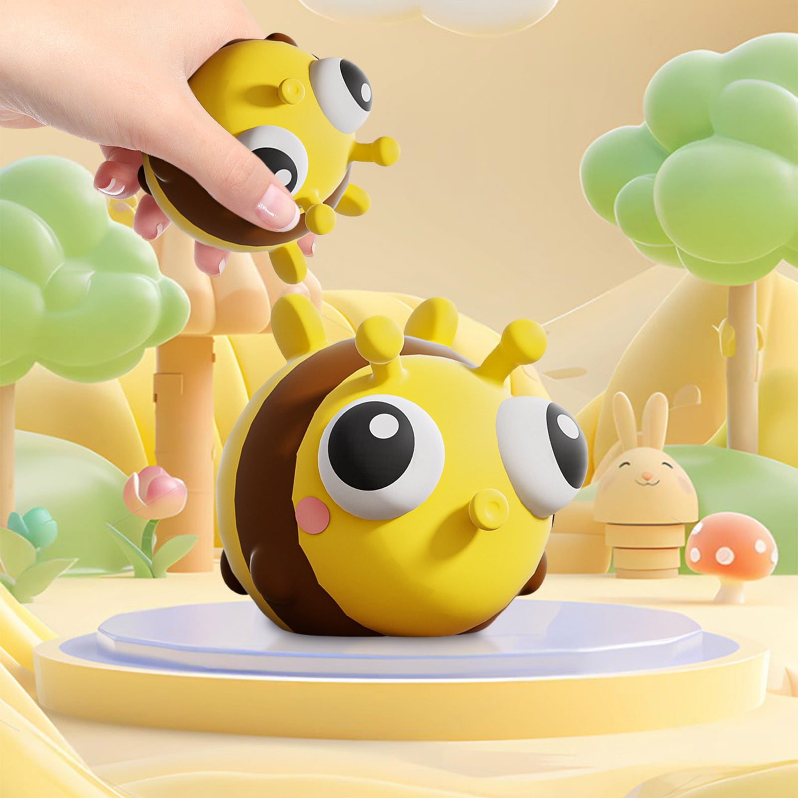 Googly-Eyed Worm Stress Reliever, Bulging Eye Squishy Sensory Toy, Non ...