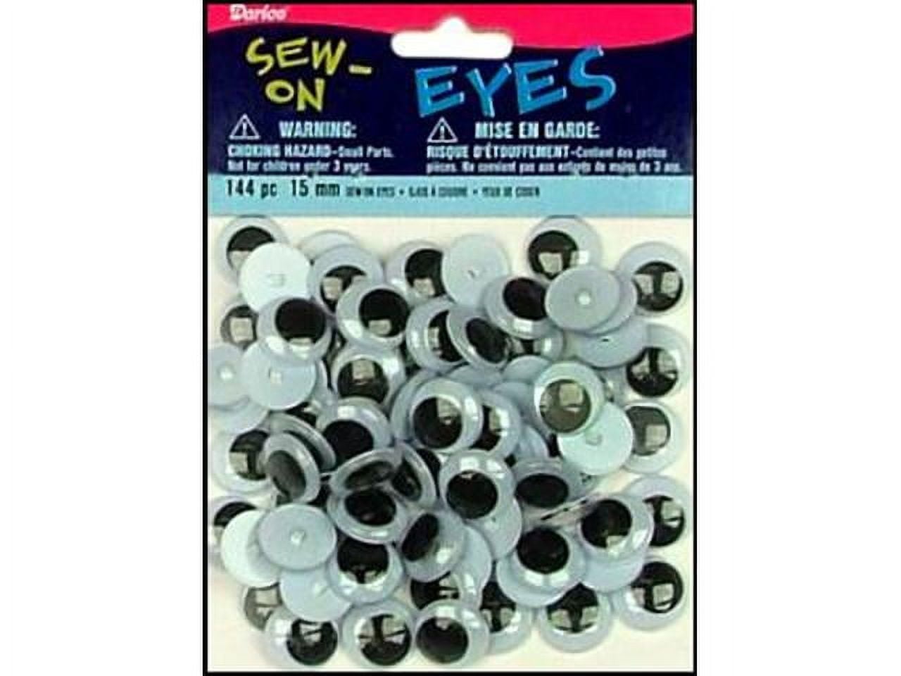 Googly Eyes: 15mm, Black, Sew On Craft Eyes for Arts and Wiggle ...