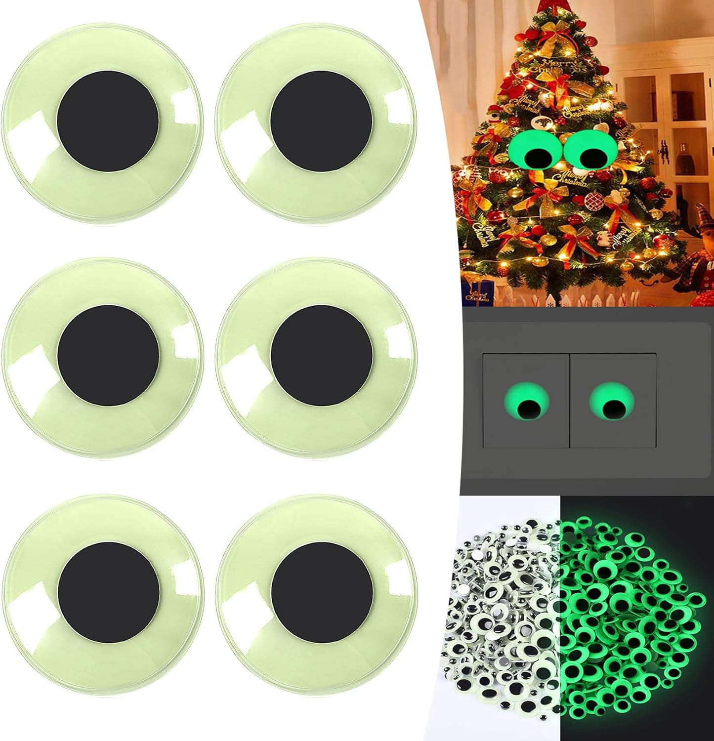 Googly Eyes Glow in The Dark, Glow in The Dark Wiggle Googly Eyes, Glow ...