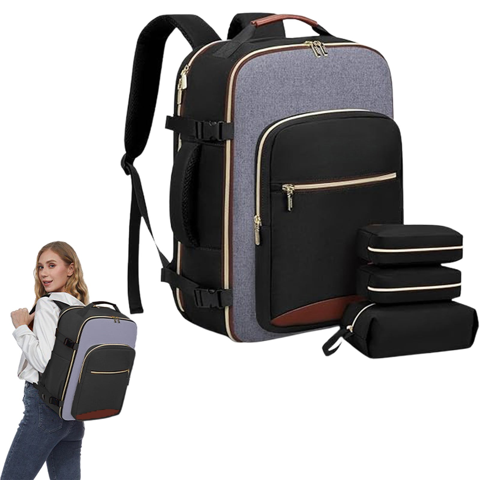 Goohae Backpack Set, Backpack Bundle, 40L Travel Backpack with 3 ...