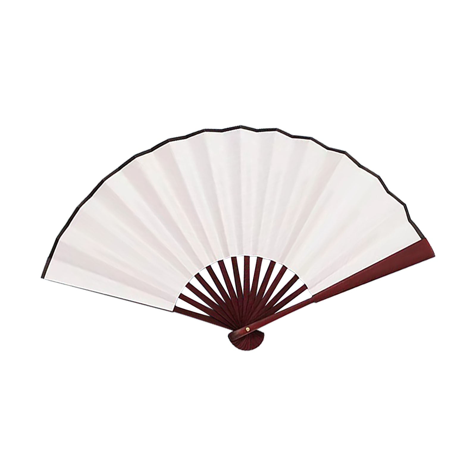 Folding Fan "Elegant Blank Silk Folding Fan Versatile Accessory for ...