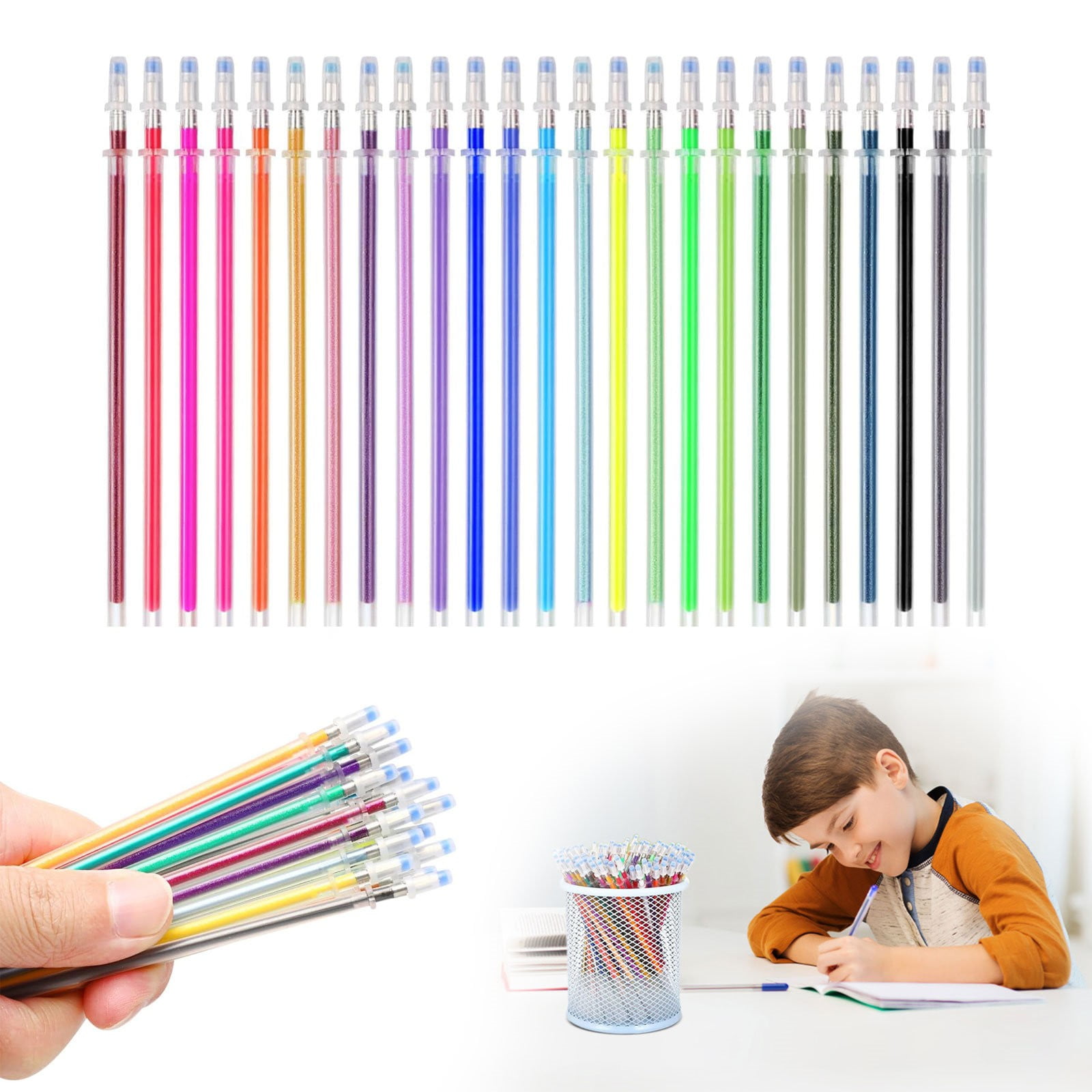 Goohae Highlighter Refills72-Pack 1Mm Gel Ink Pen Refills, Multi-Color ...