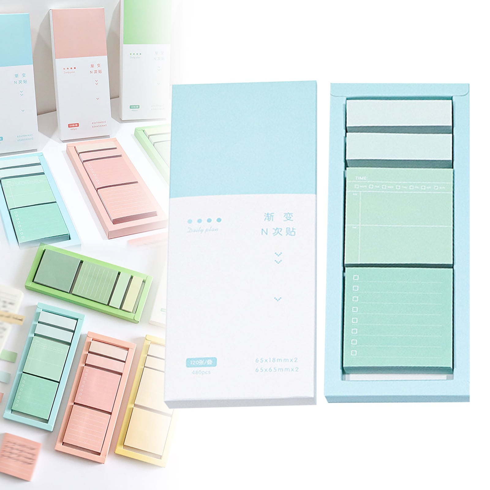 Goohae Small Sticky Notes, 480-Sheet Sticky Notes Set – Lined Index ...