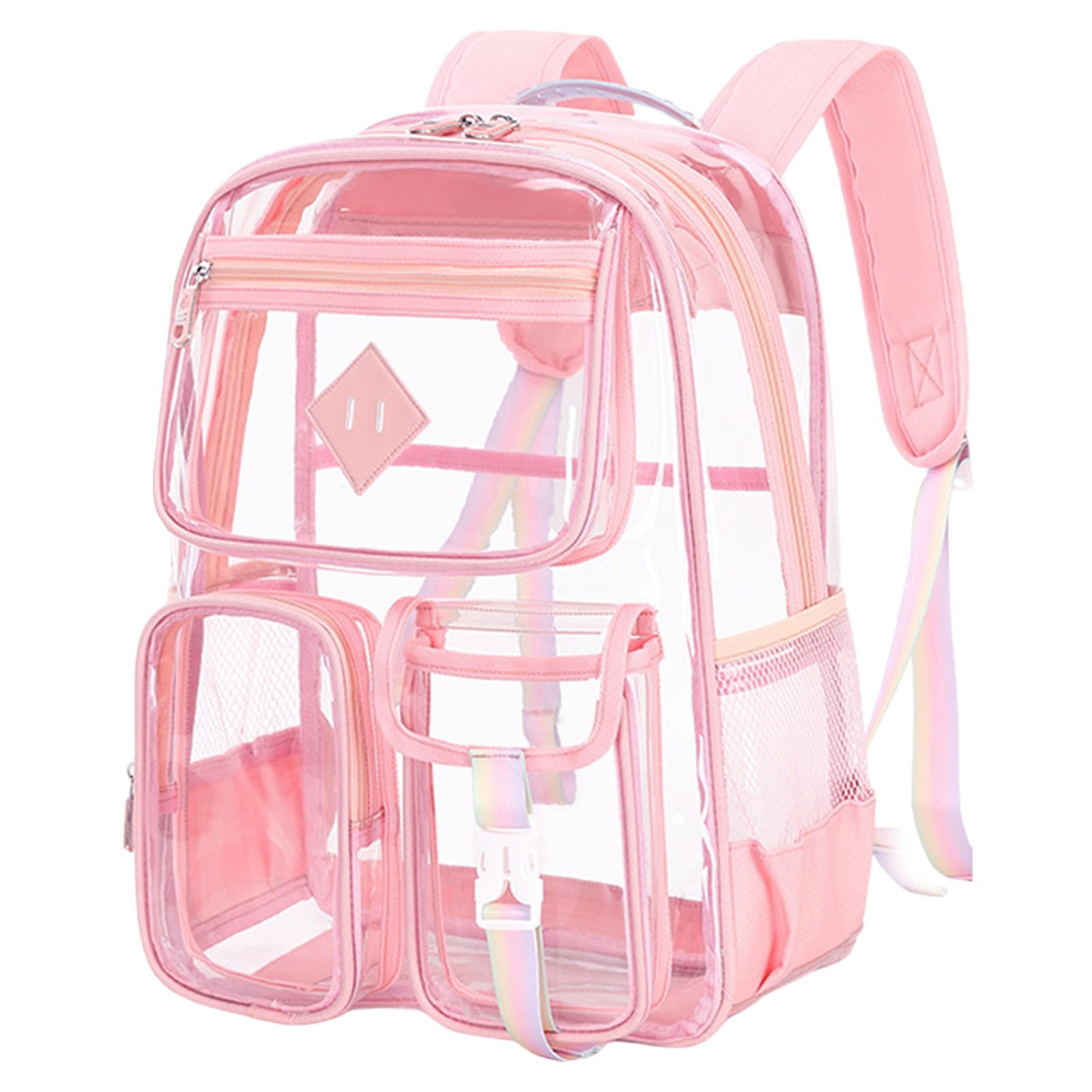 Goohae Transparent Backpack, Pink See Through Backpack, Clear Pvc ...
