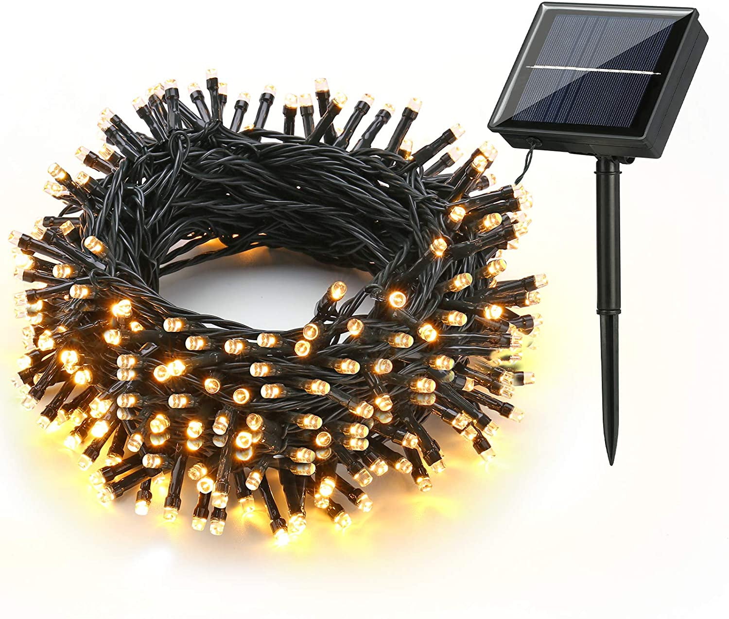 Solar String Lights, 100 LED Solar Fairy Lights 33 feet 8 Modes Lights ...