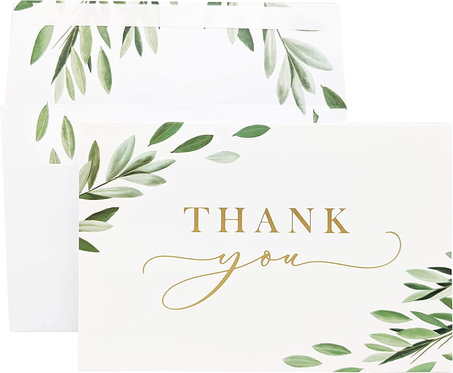 Gooji 4x6 Gold Foil Thank You Cards - 20-Pack Assorted Set with ...
