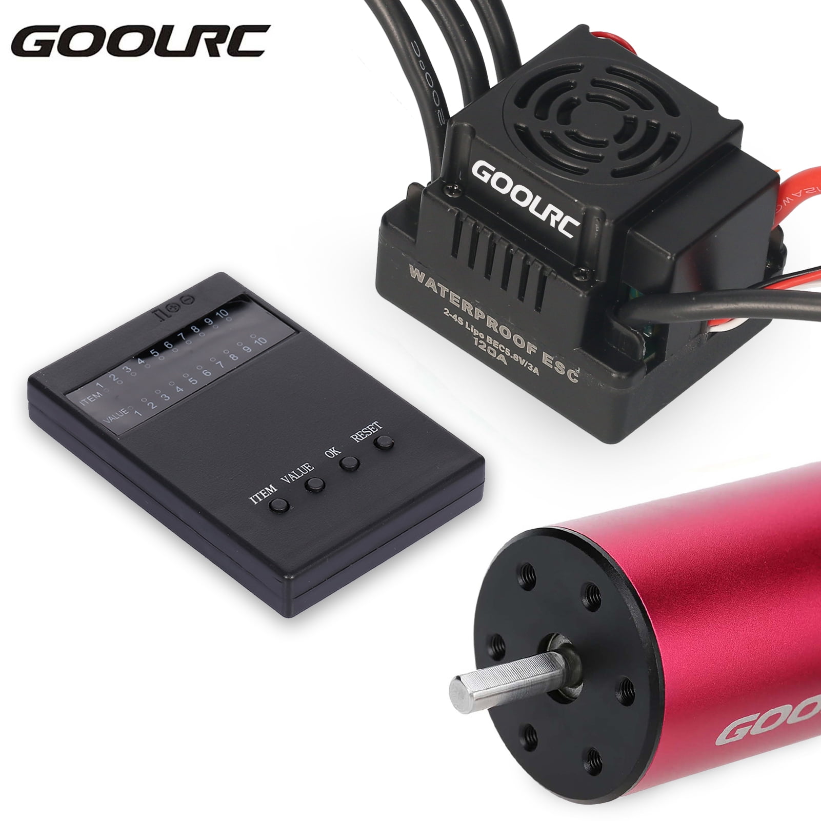 GoolRC Motor and ESC,Set Set 1/8 RC Combo Set 1/8 Motor 120A ESC ESC 1/ ...