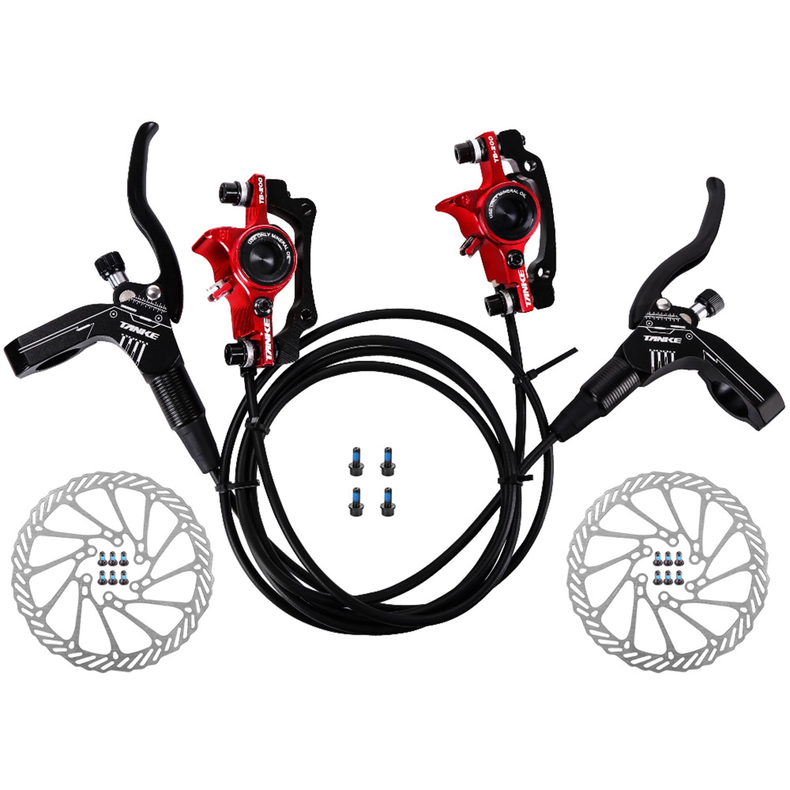 Goolrc MTB Bike Brake Kit Hydraulic Disc Brakes Front Rear Calipers Set ...