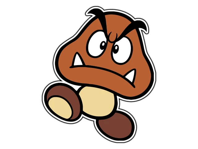 Goomba 2D Waterproof Sticker Phone Decal Water Bottle Stickers Car ...