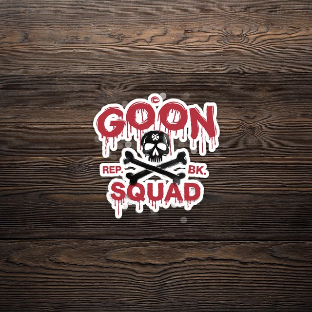 Goon Squad Skull And Crossbones Graffiti Sticker Decal - Brooklyn ...
