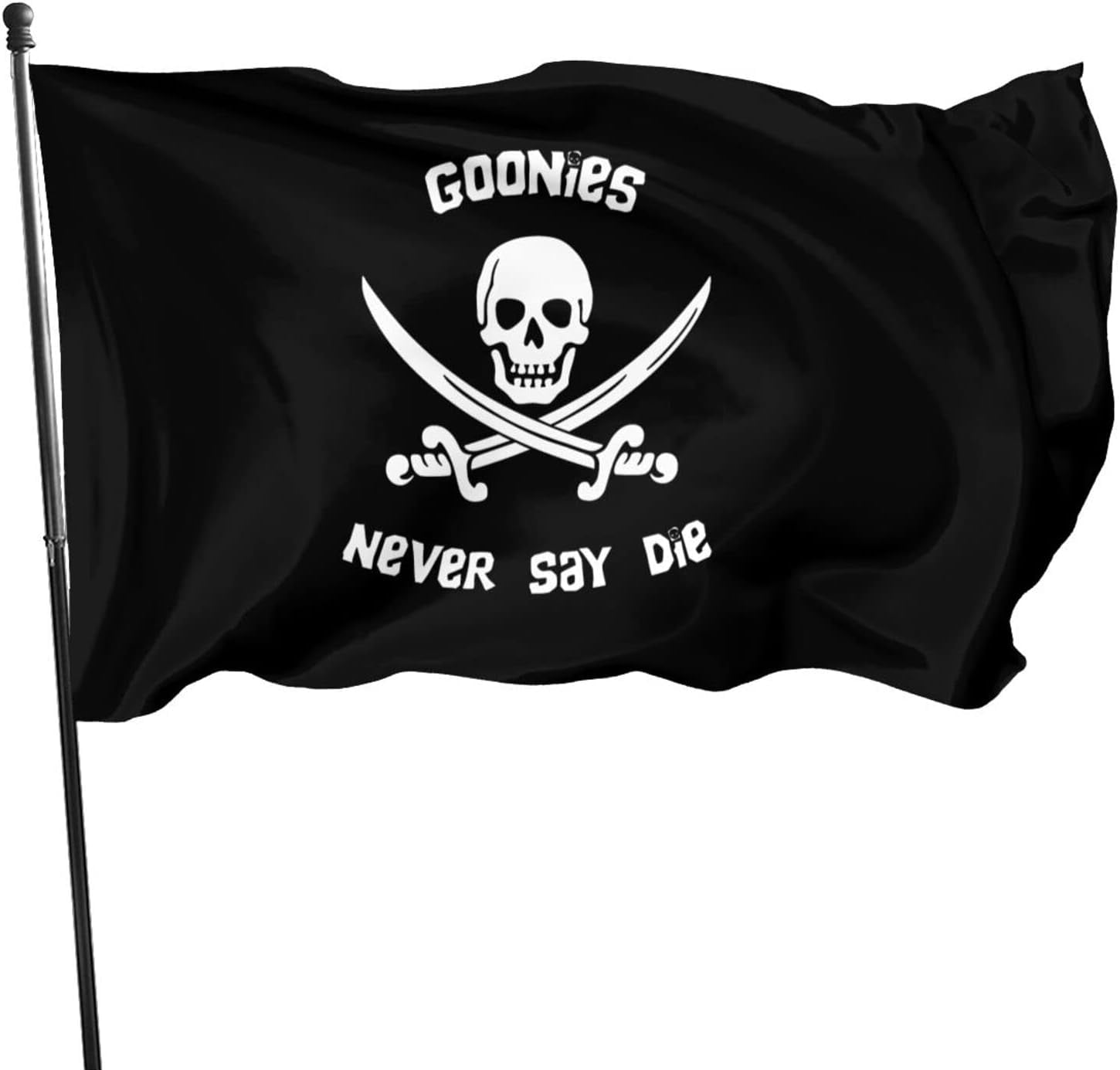 Goonies Never Say Die Flag, 3Ply Polyester Heavy Duty Double Sided ...