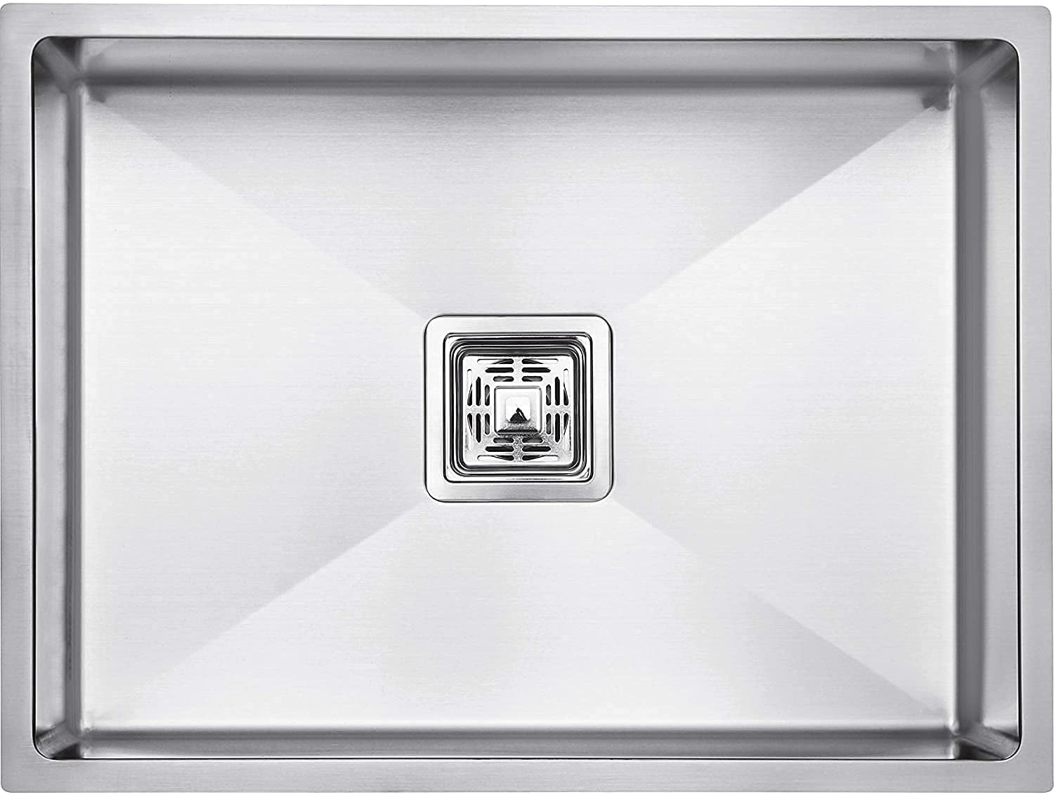 Goonj Silver 20 x 17 Inch HANDMADE Undermount Kitchen Sink Single Bowl ...