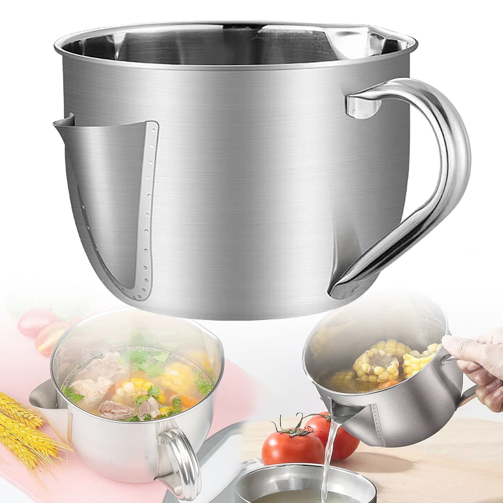 Gooowood 201 Separator With Spout Design Stainless And Strainer For ...