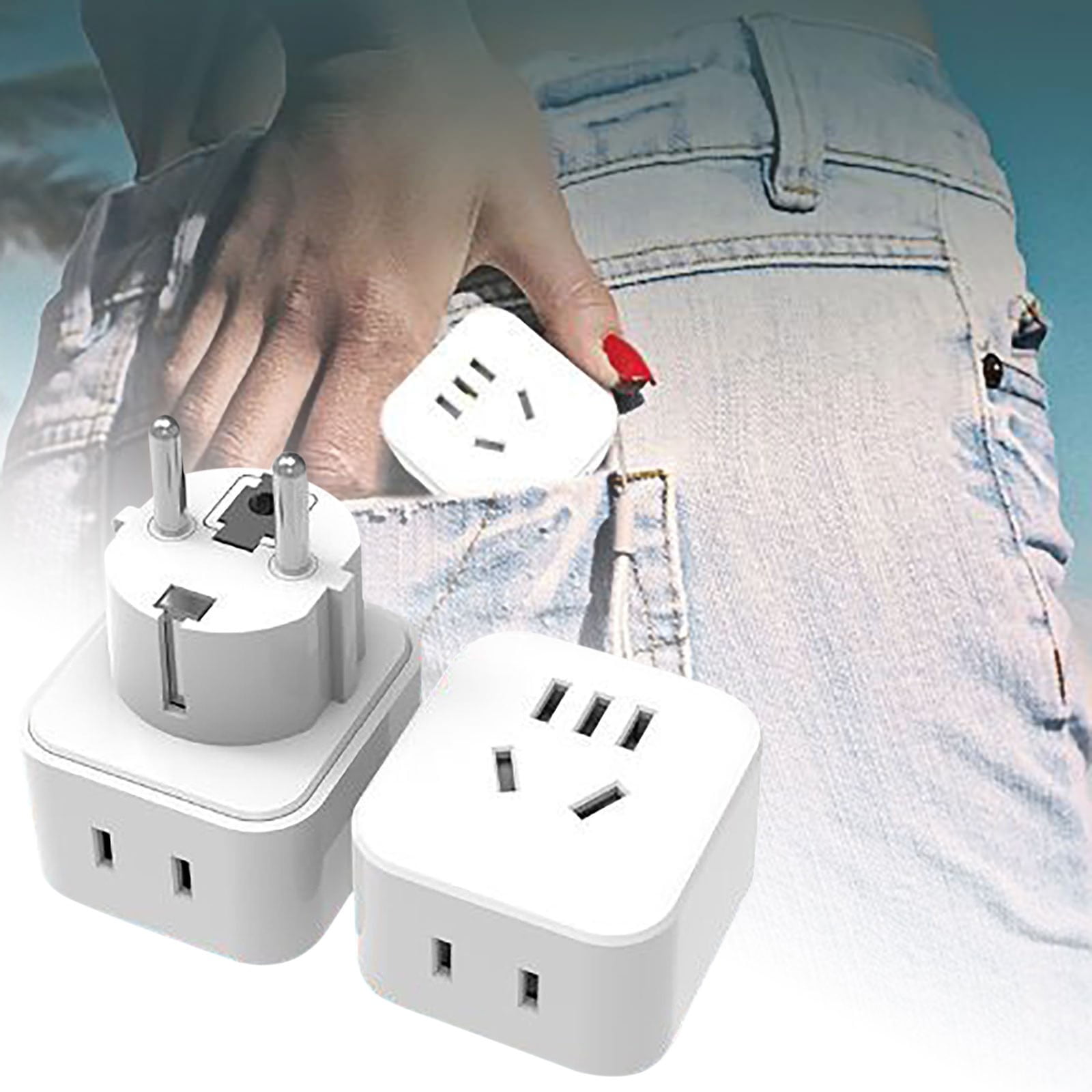 Gooowood German Standard To Two Pin Power Socket Converter Travel ...