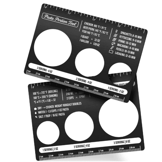 Gooowood Kitchen Ruler Pasta & Baking Ingredient Measuring Card Cooking ...