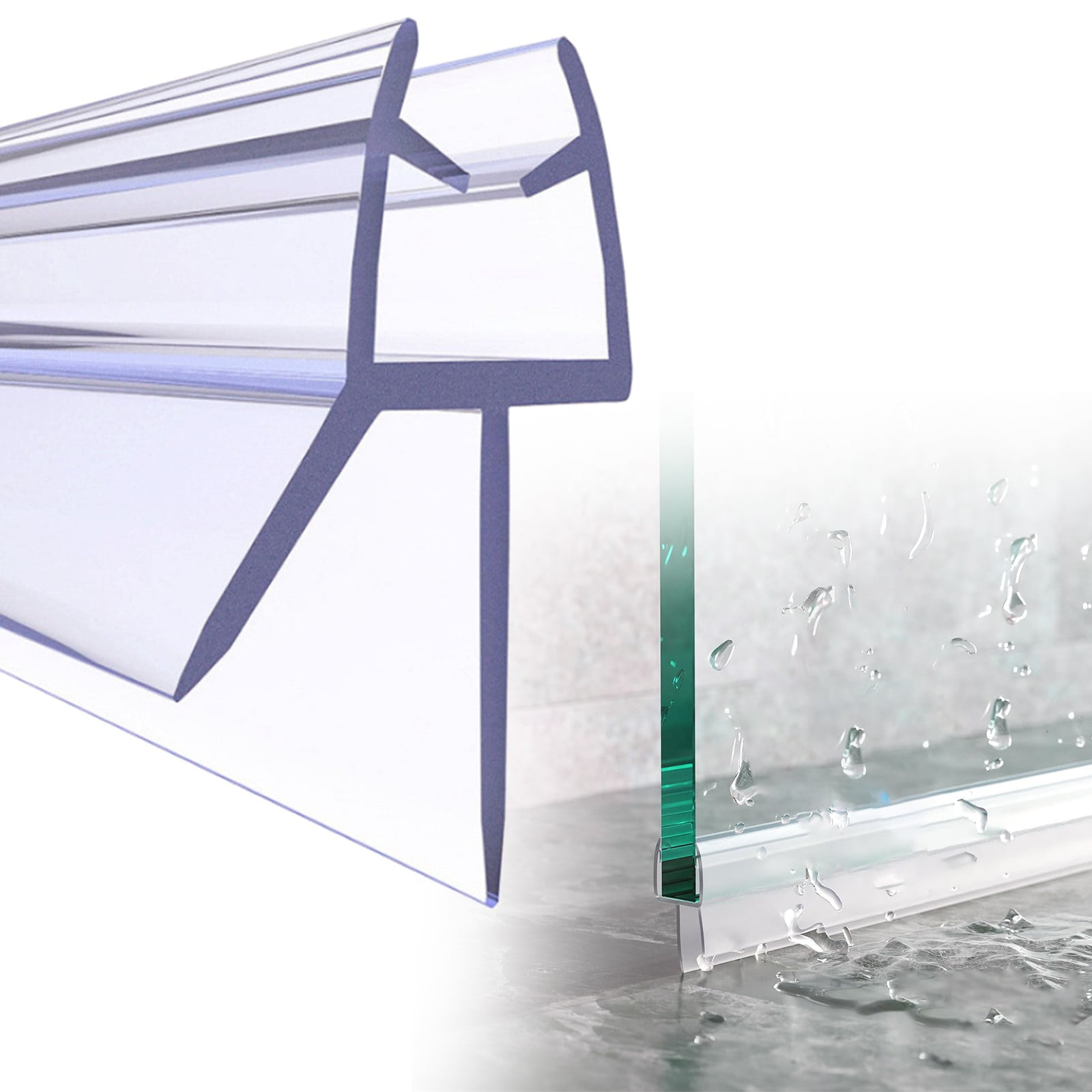Gooowood Shower Door Seal Glass Door Bottom Seal Frameless Shower Doors ...