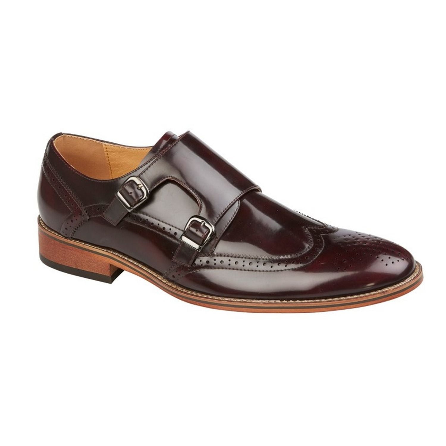 Goor Mens Twin Buckle Leather Brogues - Walmart.com