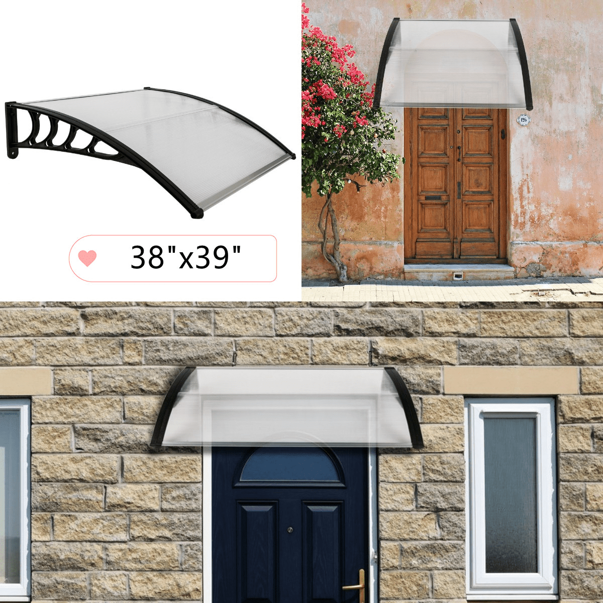 Goorabbit Front Door Awnings Canopies, Window Awning Cover, Patio Eaves ...