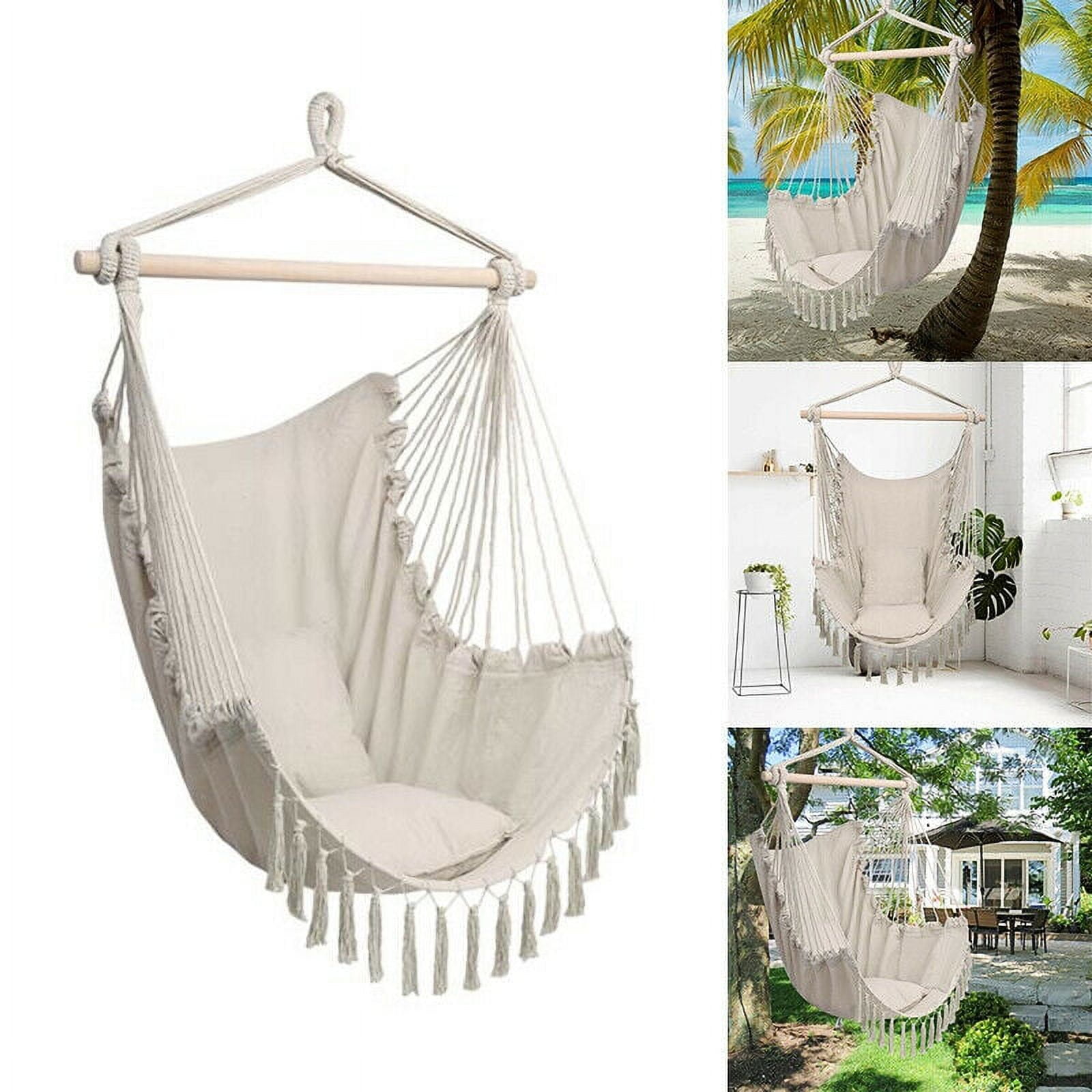 Goorabbit Hanging Chair Swing,Hammock Hanging Rope Chair, Hanging ...
