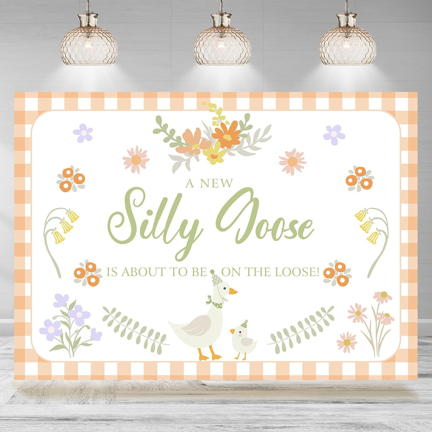 Goose Baby Shower Backdrop A New Silly Goose is About to Be On The ...