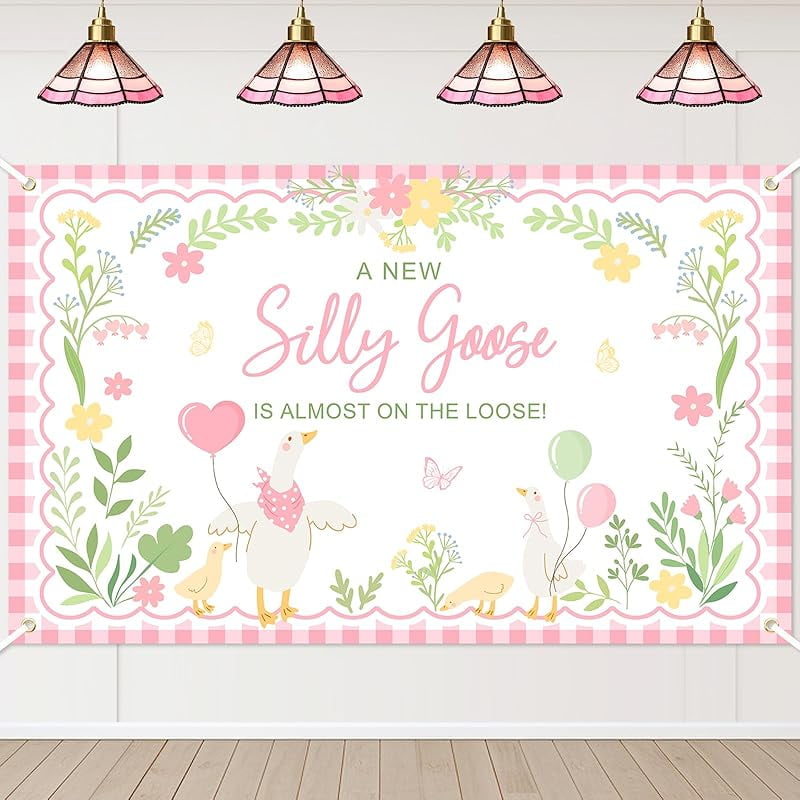 Goose Baby Shower Banner A New Silly Goose Is Almost On The Loose ...