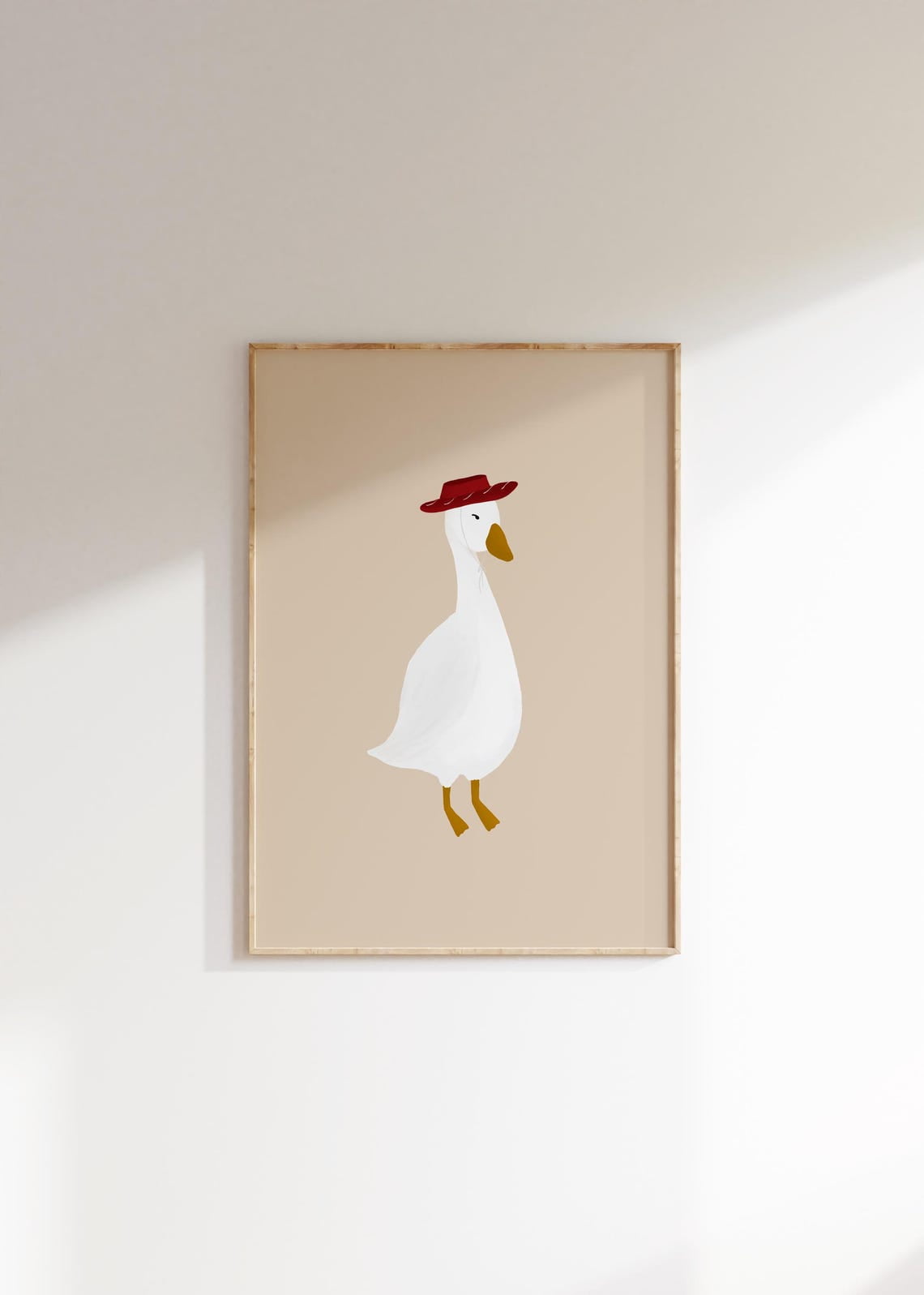 Goose Beige Cowboy Farm Nursery Western Cowboy Hat, Unframed Paper ...